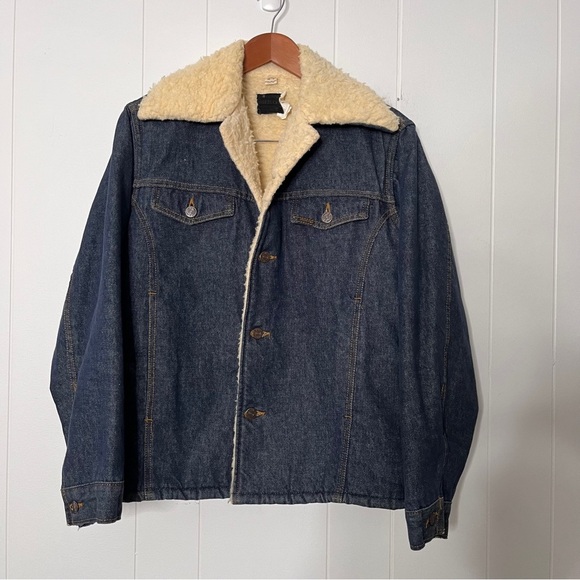 Sears | Jackets & Coats | Vintage 7s Sears Roebucks Denim Sherpalined ...